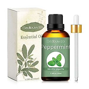 Sedbuwza Peppermint Essential Oil, Peppermint Oil 100% Pure Natural Peppermint Fragrance Oil for Massage Diffuser Humidifier Candle Soap Aromatherapy Making - 3.38 OZ/100ML