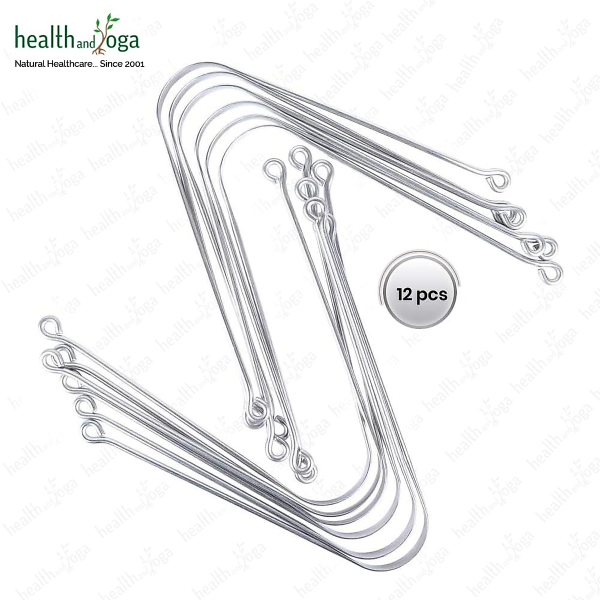 HealthAndYoga™ SteloSwipe Lite Stainless Steel Tongue Cleaners - Disposable Metal Tongue Scrapers Bulk Pack (Pack of 12) - Oral Hygiene Scraper- Prevents Bad breath – Replacement and Gift Pack