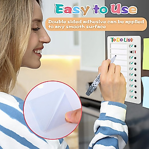 2 Pieces Dry Erase Chore Chart Blank To Do List Checklist Board ADHD Tools for Kids with Detachable Cardstock DIY Alphabet Stickers for Home Routine Planning (Minimalist)