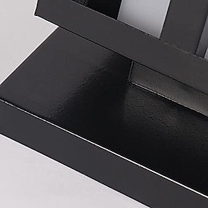 Post Lights Outdoor Chinese IP65 Waterproof Black Finish Outdoor Column Lamp Rustproof Garden Wall Patio Pillar Post Lamp Fixture Square Frosted (Diameter 25cm) ()