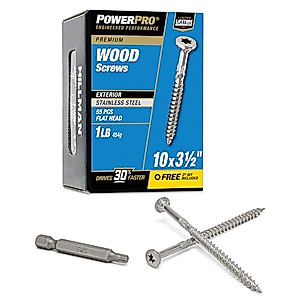 Power Pro Premium 305 Stainless Steel Wood Screws (#10 x 3-1/2") - 1lb Box