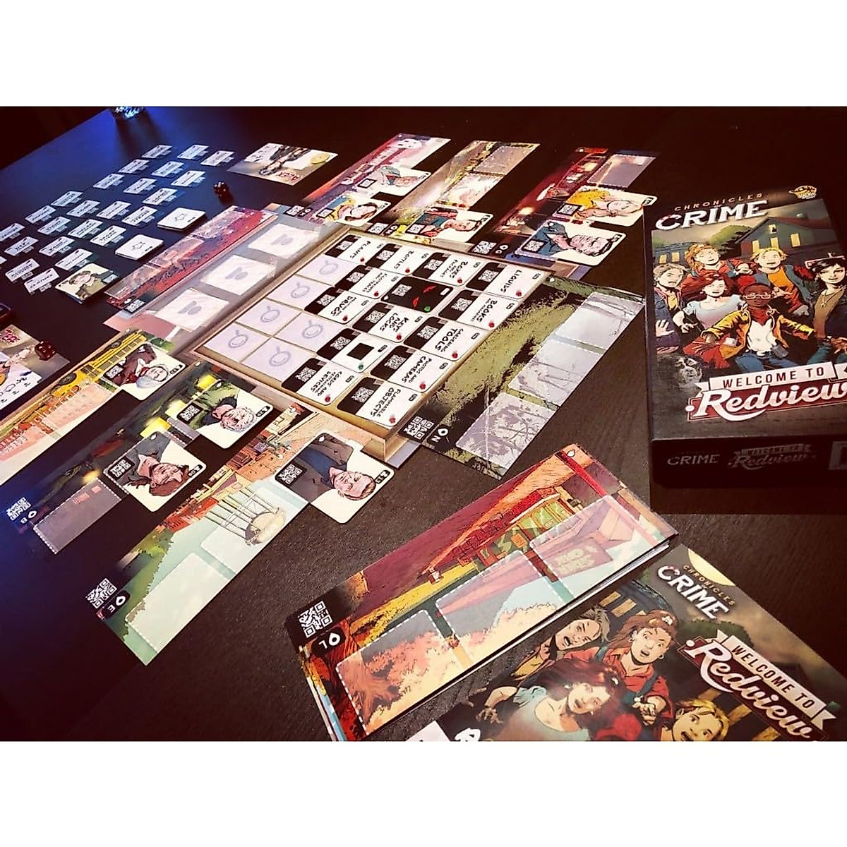 Chronicles of Crime Welcome to Redview Board Game EXPANSION | Mystery Game | Cooperative Game for Kids and Adults | Ages 12+ | 1-4 Players | Avg. Playtime 60-90 Mins | Made by Lucky Duck Games