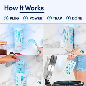 Shieldeck Mosquito Trap Indoor, Indoor Bug Zapper Plug in, Bug Light Trap Indoor Plug in, Bug Catcher Mosquito Killer Indoors (1 Device + 5 Refills)