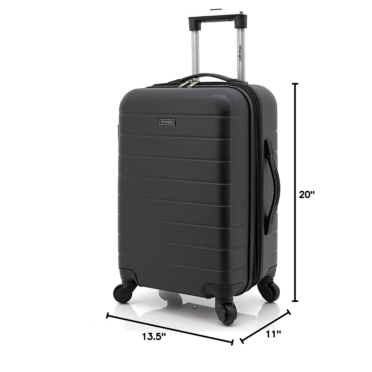 Wrangler 20" Smart Spinner Carry-On Luggage With Usb Charging Port ,Black