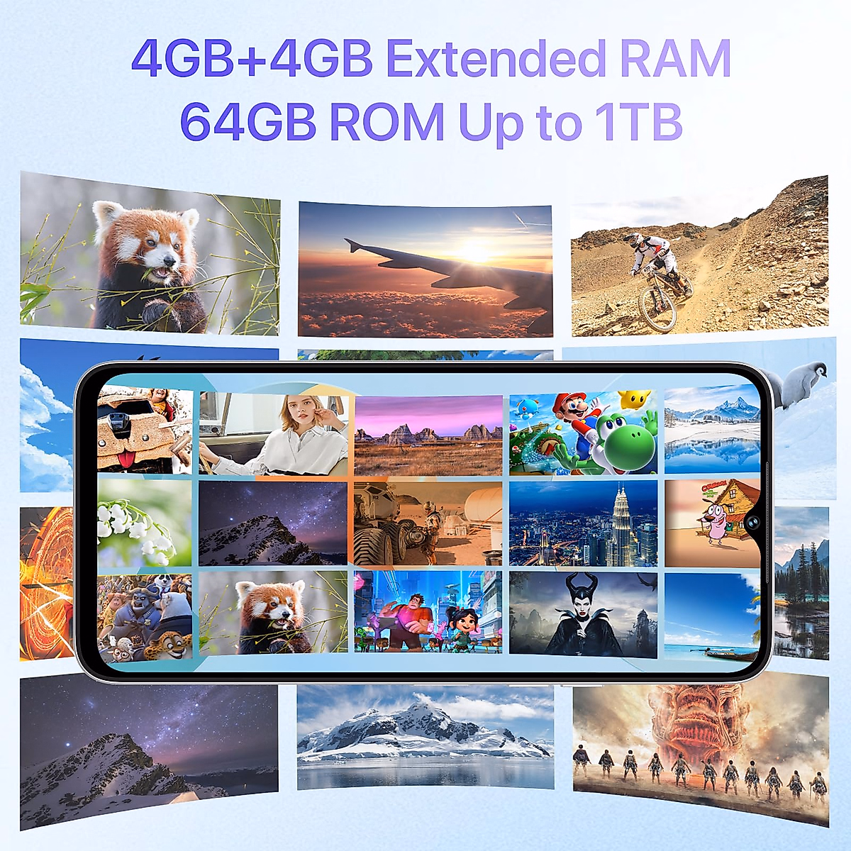 UMIDIGI Unlocked Cell Phone, G5A MTK Helio A22 4+4GB +64GB Android 13 Smartphone Unlocked with 6.52" Full Screen, 13MP+2MP+5MP AI Triple Camera, 5000mAh Battery Fast Charging Mobile Phones,White