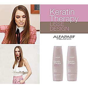 Alfaparf Milano Keratin Therapy Lisse Design Maintenance Conditioner - Sulfate Free - Maintains and Enhances Keratin Treatments - 8.45 Fl Oz (Pack of 1)