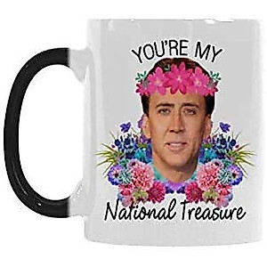 SCSF You're My National Treasure Morphing Coffee Mugs Heat Reveal Color Change Mug Christmas Mug For Men11 Ounces