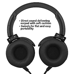 Rainbow Colourful Sloth Art Boys Girls Wired Headphones Headsets Customized Foldable Over Ear for Mens & Womens Black