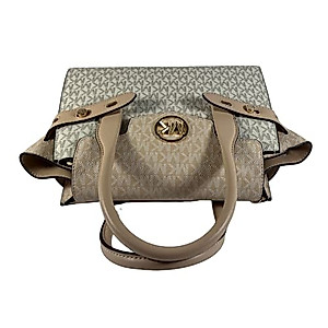 Michael Kors Carmen Colorblock Medium Flap Satchel -Buff Multi