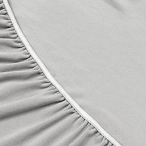Bassinet Sheets JERORAY for Girls and Boys, 2 Pack Stretchy Ultra Soft Jersey Knit Bassinet Mattress Pad Cover, Grey Dinosaur