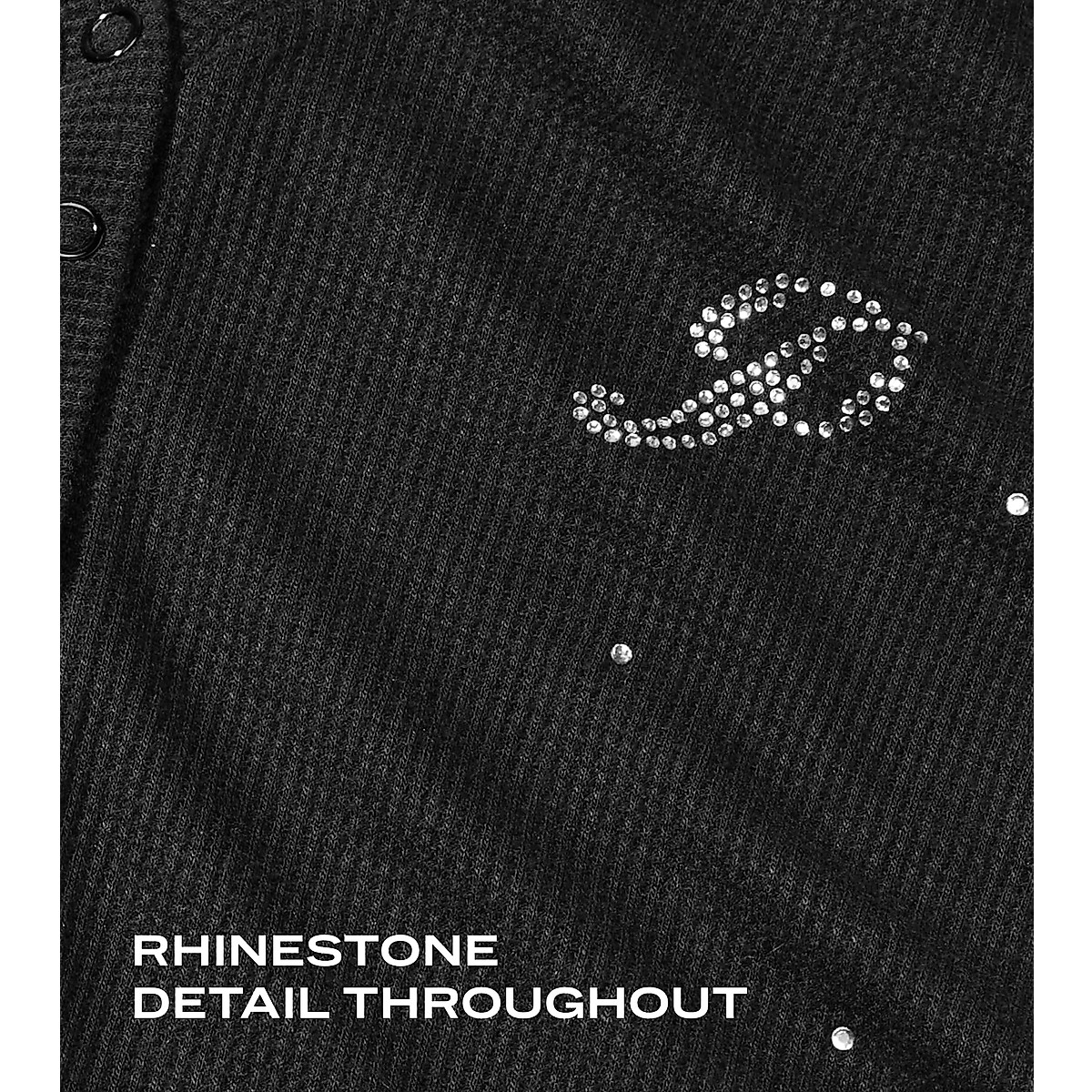 Victoria's Secret PINK Thermal Onsie, PJ Set for Women, 2 Piece Lounge Set PJs, Cozy Pajamas Women, Women's Sleepwear, Black (XL)