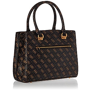 GUESS Alexie Girlfriend Satchel, Brown Logo