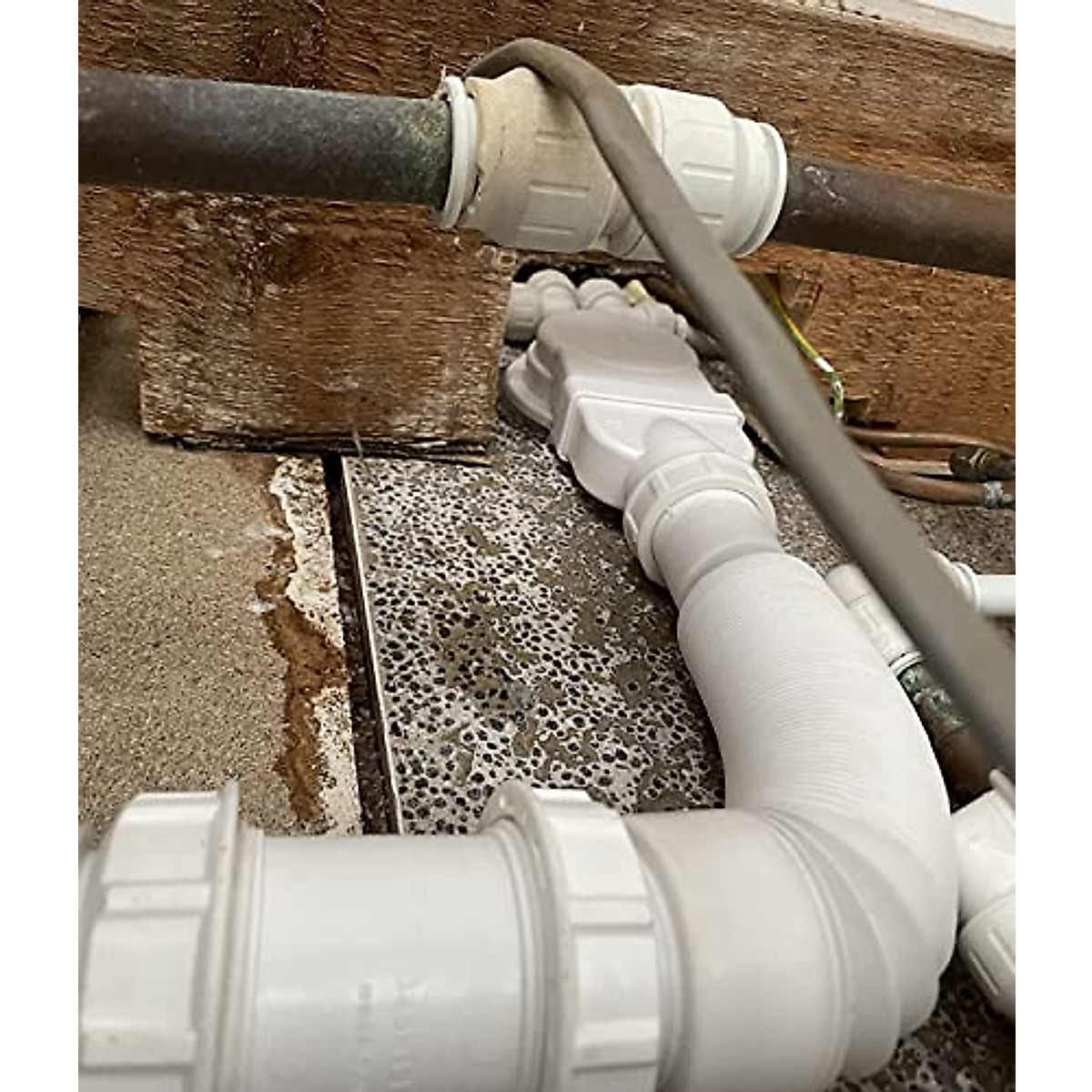 Low Profile Shower Drain Chrome Plated ABS Shower Tray Siphon Slim Drain 90mm 36 L/min Water Flow, Low Profile p Trap Side Drain