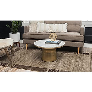 Rugs.com Angelica Collection Rug – 3' x 5' Dark Beige Medium Rug Perfect for Entryways, Kitchens, Breakfast Nooks, Accent Pieces