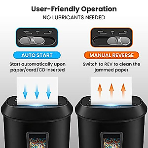 Paper Shredder,VidaTeco 14-Sheet Cross-Cut Shredder with US Patented Cutter,Also Shreds Card/CD,Heavy Duty Paper Shredder for Home Office,Durable&Fast with Jam Proof System,6.6-Gallon Basket (ETL)