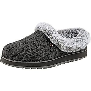 Skechers Bobs Keepsakes-Ice Angel Women's Slipper, 9 C/D US, Charcoal