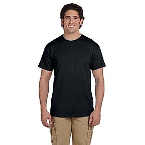 Fruit Of The Loom Men's Heavy Cotton T-Shirt, Black, Large