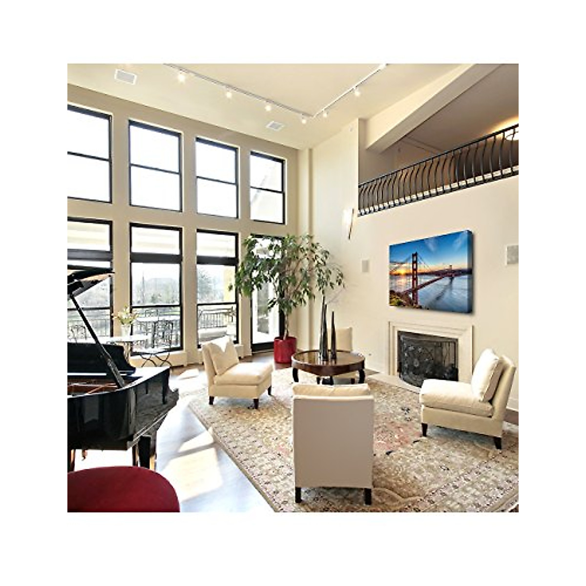 DECORARTS - Golden Gate Bridge, San Francisco, Califonia. Giclee Canvas Prints for Wall Decor. 36x24x1.5