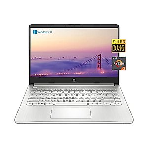 HP 2022 Newest 14" FHD Laptop, NonTouch Display, AMD Ryzen3 3250U (up to 3.5 GHz), 16GB RAM, 512GB SSD, Webcam, WiFi, Bluetooth, HDMI,Type-C, Win10 Home