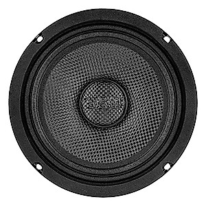 DS18 PRO-CF6.4SL 6.5" Slim Speaker 500 Watts RMS Max Power 4-Ohms Carbon Fiber Cone Water Resistant Mid-Bass Loudspeaker - Great Speaker for Motorcycles and Powersports - 1 Speaker