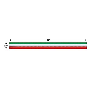 Beistle , 4 Piece Crepe Streamers, 2.5" x 30' (Red/White/Green)