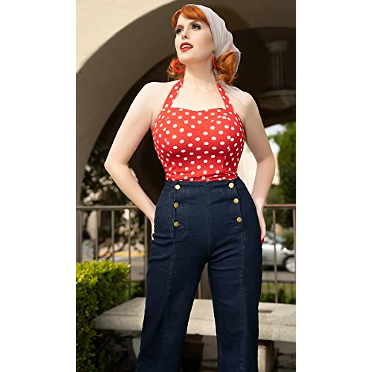 Womens Vintage Jeans Stretch High Rise Wide Legged Casual Office Denim Pants with Pockets Size 16 Size 18