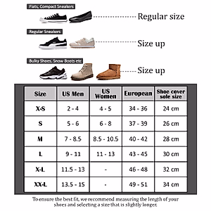 Rain Shoe Covers | Waterproof Shoe Covers for Men Women | Reusable Galoshes Overshoes (Black - Medium)