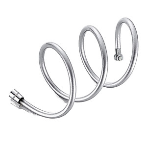 GeRRiT shower pipe, Plumbing PVC Flexible Water Hose Shower Toilet Bidet Shattaff Sprayer Silver/Black/Gold/Rose Gold Metal Grey 1.5m kindly(Color:D) (Color : D)