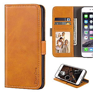 for Gigaset GS110 Case, Leather Wallet Case with Cash & Card Slots Soft TPU Back Cover Magnet Flip Case for Gigaset GS110 (6.1”)
