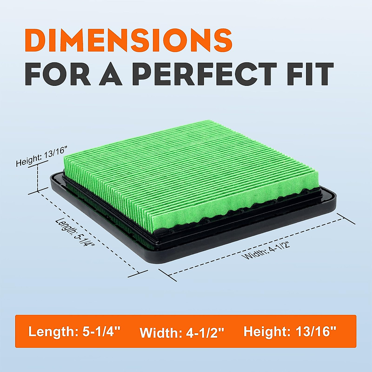 HIPA HRX217 Air Filter for Honda GCV160 HRX 217 HRR216 HRC216 HRT216 HRB216 HRS216 HRB217 HRZ216 Walk-Behind Lawn Mower Engine 2Pack