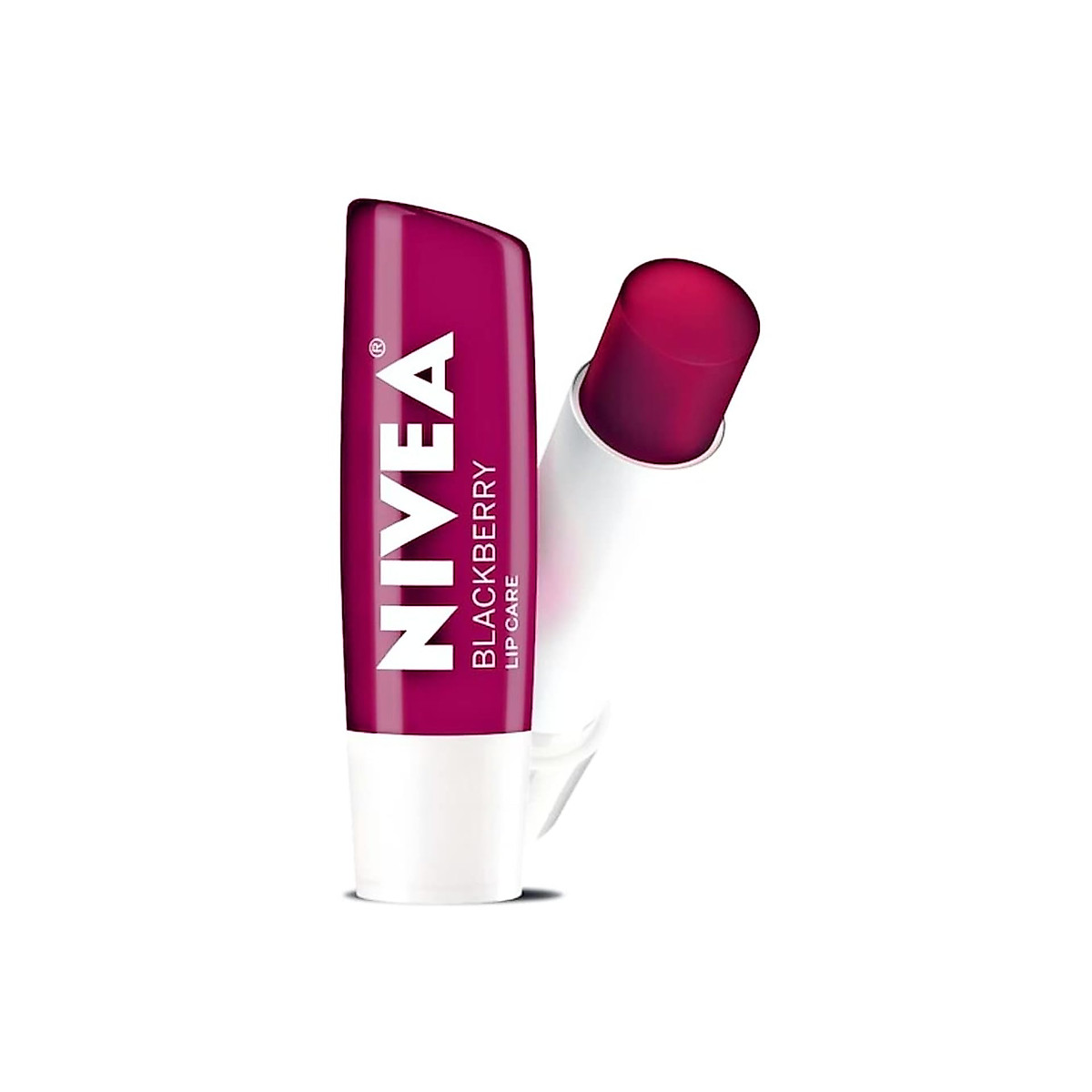 NIVEA Lip Balm, Blackberry Flavored Tinted Lip Balm Stick with Shea Butter and Jojoba Oil, 0.17 Oz, Pack of 1