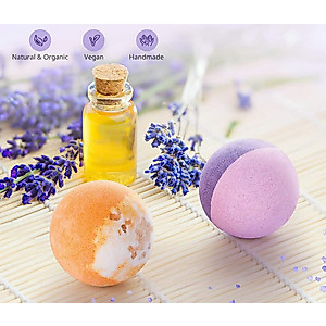 12 Pack Bath Bombs Gift Set Natural and Organic Bath Bombs with Shea Butter, Coconut Oil, Essential Oils and 12Relaxing Botanic Scents. Bath Bombs for Women, Easter Gifts for Women, Girls and Kids