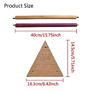 Vehomy Chicken Perch Chicken Wood Stand Chicken Toy for Hens Handmade Chicken Swing Bird Perch Stand Toy for Large Bird Parrot Hens Macaw