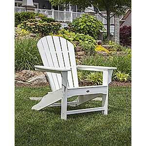 Trex Outdoor Furniture Yacht Club Shellback Adirondack Chair in Charcoal Black