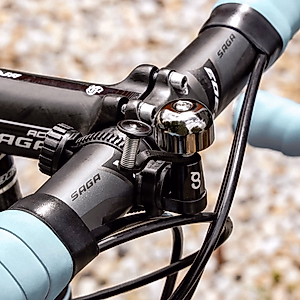 CyclingDeal Adjustable Clamp Tie Bike Bell Bicycle Horn 360 Degree Rotatable Bracket Universal Fit Design– Ideal for Road MTB Hybrid and E-Bikes - Loud Clear Crisp Sound