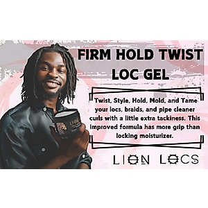 Lion Locs Hair Locking Dreads Moisturizer for Dreadlocks, Locks, Microlocs, Interlocks, Braidlocks, Braids, Fauxlocs, Twistlocks, or Sisterlocks (8oz) (Firm)