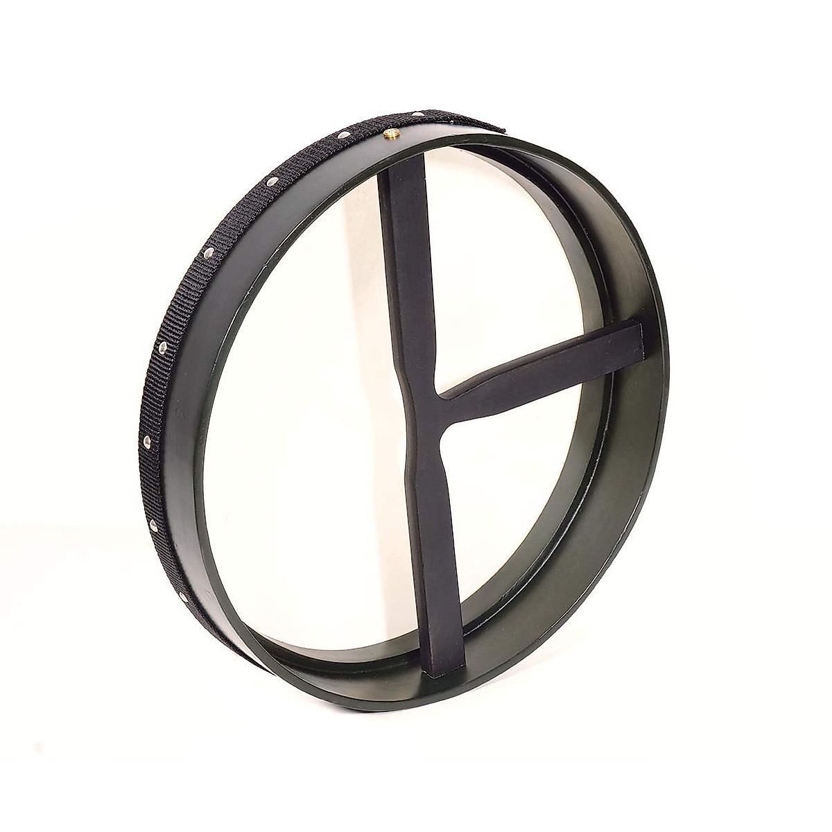 Professional 16” Diameter ‘Donard’ Bodhran in Plain Design with Tipper Beater Included - 3.5” Deep with Dark Green Finish