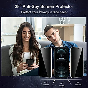 WHPXJY for [2+3 Pack] Privacy Screen iPhone 12 Pro Max with Camera Lens Protector Anti-Spy Full Edge Coverage Shatterproof Bubble Free 9H Tempered Glass Film Screen Protector for iPhone 12 Pro Max 6.7"