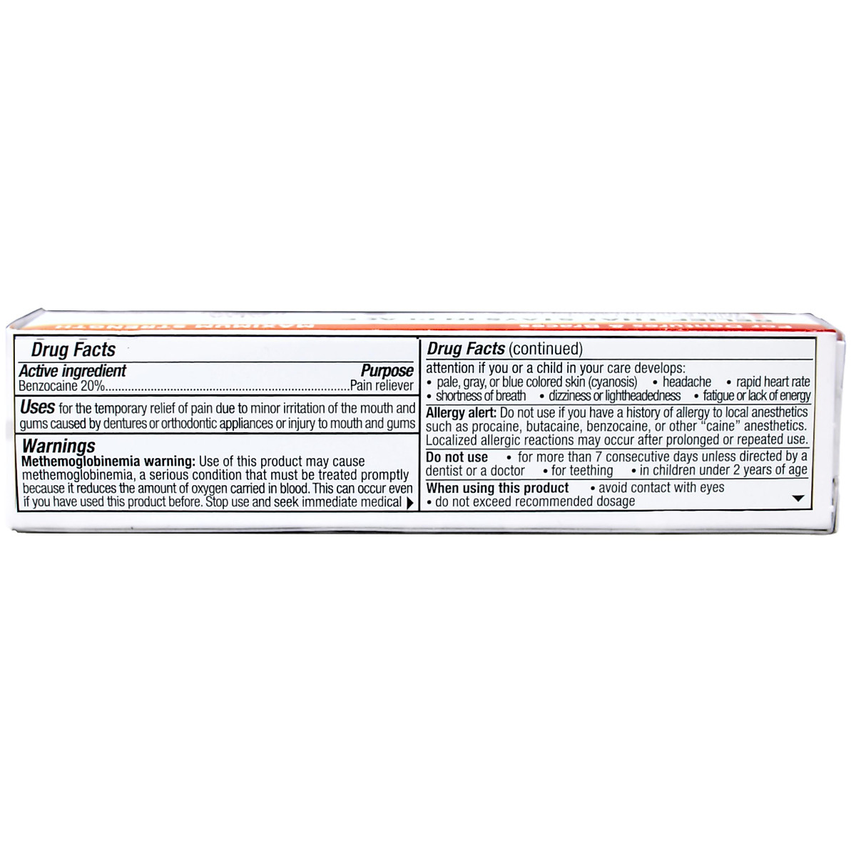 Benzodent Dental Pain Relieving Cream Topical Anesthetic, No Artificial Color & Flavors