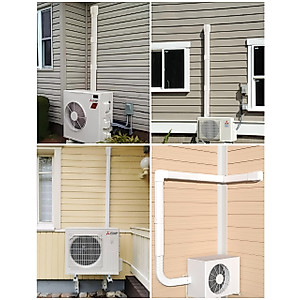 Nouscan 3" 9Ft Mini Split Line Set Cover with Flexible Duct, Upgrade PP Decorative Minisplit Lineset Cover Kit, Paintable for Mini Split, Air Conditioner, Central AC, HAVC and Heat Pumps, White