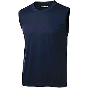 Mens Sleeveless Moisture Wicking Muscle T-Shirts. XS-4XL
