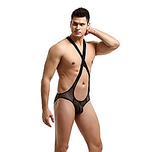 4UFIT Men's Jockstrap Leotard Underwear Jumpsuits Wrestling Singlet Bodysuit