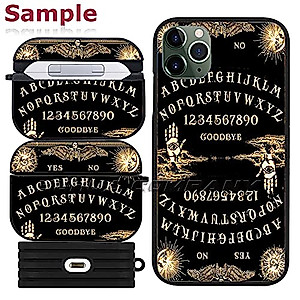 YUHUA Ouija Board Game Planchette Ghost Spirit Hunt Bizarre Talking Board Protective Case Cover for AirPods Pro (AirPods Pro, Black)