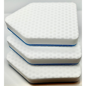 MinnYaso Magic Sponge Eraser Pads Fit Extendable Tub Tile Scrubber Brush | Magic Sponge Eraser Cleaning Scrubber Refill Replacement Pads | Compatible with Moku, Yocada & Cleanhome & Others | 3 Pack