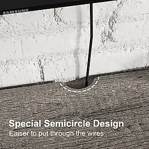 MUTUN Corner TV Stand with Power Outlet, Corner TV Stand for 32 43 50 55 60 Inch TV, Corner Entertainment Center, Industrial TV Console Table for Living Room Bedroom, 55 Inch, Grey Oak