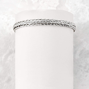 Ross-Simons Sterling Silver Wheat-Link Bracelet. 7 inches