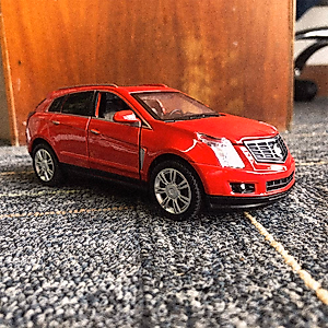 TGRCM-CZ Diecast Model SUV Cars Toy Cars, SRX 1:32 Scale Alloy Pull Back Toy Car with Sound and Light Toy for Girls and Boys Kids Toys (Red)