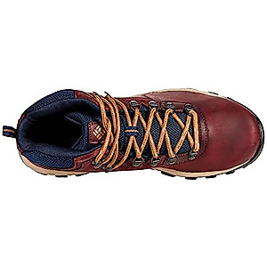 Columbia Men's Newton Ridge Plus II Waterproof Hiking Shoe, Madder Brown/Collegiate Navy, 9.5