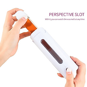 Roll On Wax Warmer For Hair Removal Wax Roller Wax Heater For Depilatory Wax Cartridge, Home Waxing Kit For Women Men 110V