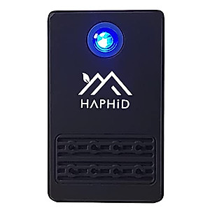 HAPHID Ionizer Air Purifier/Plug in Air Purifier with Highest Output - Up to 40 Million Anions,Filterless Portable Air Purifier for Home/Office Cleanse: Bathroom Odors,Pets Smell Etc (1-Pack,Black)